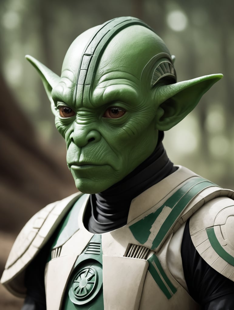 Premium Free ai Images | green nautolan starwars character