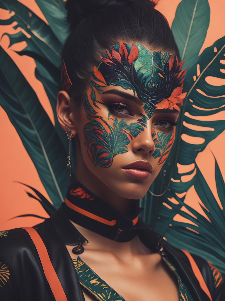 Premium Free ai Images | tropicalpunk by anna dittmann wallpaper ...