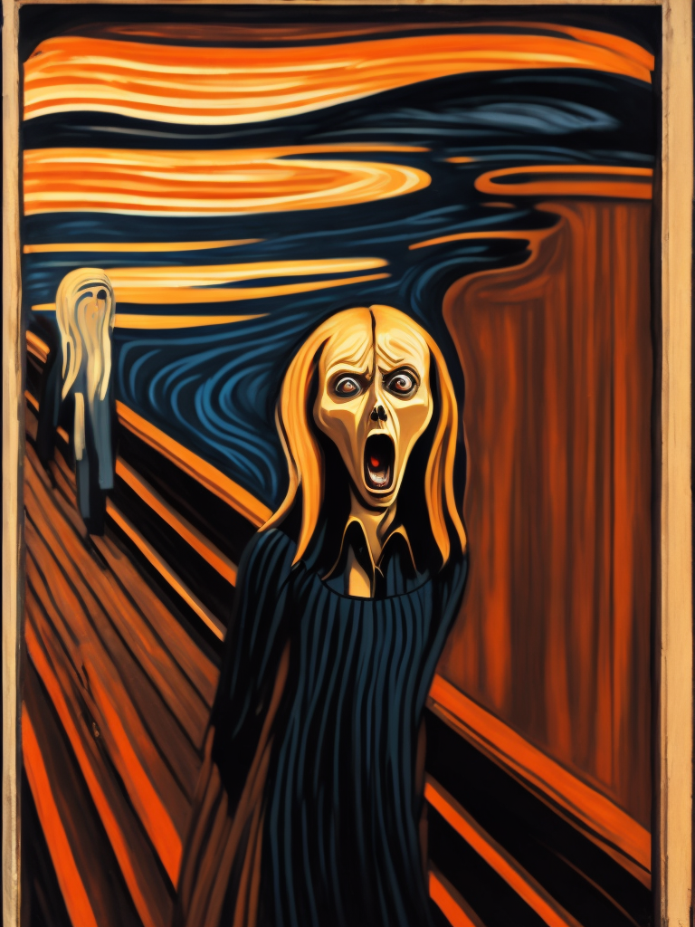 Premium Free ai Images | the scream edvard munch real life