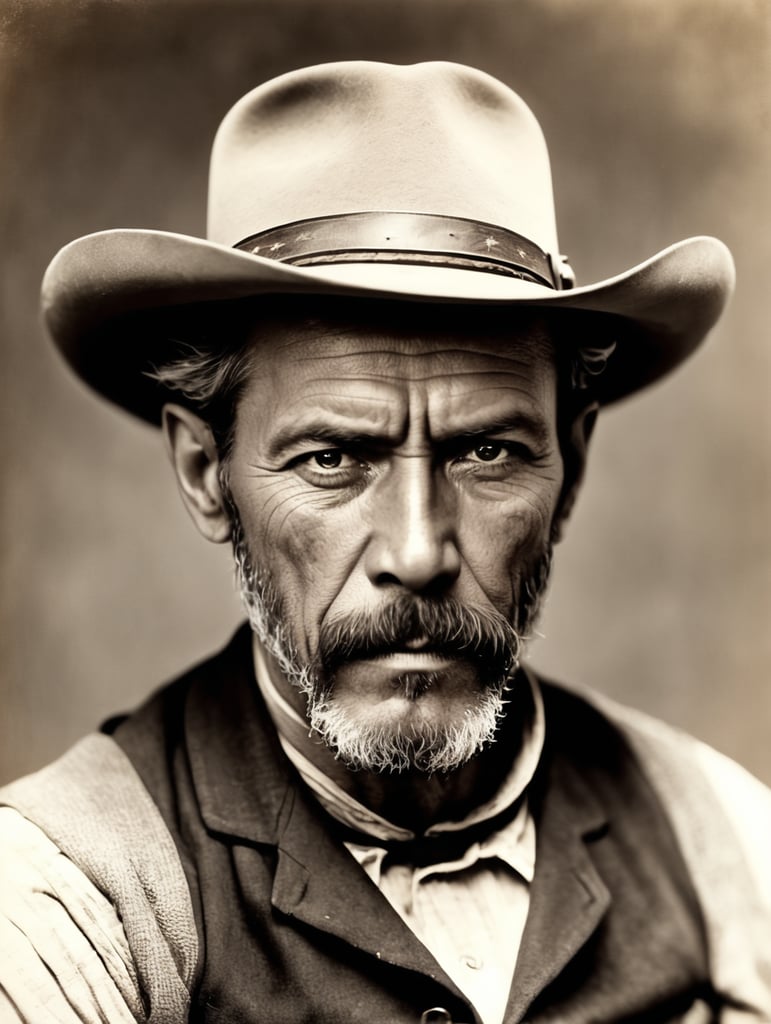 Premium Free ai Images | an american outlaw in his mid to late during ...