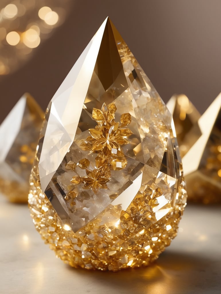 Premium Free ai Images | okay now make me little gold crystal with ...