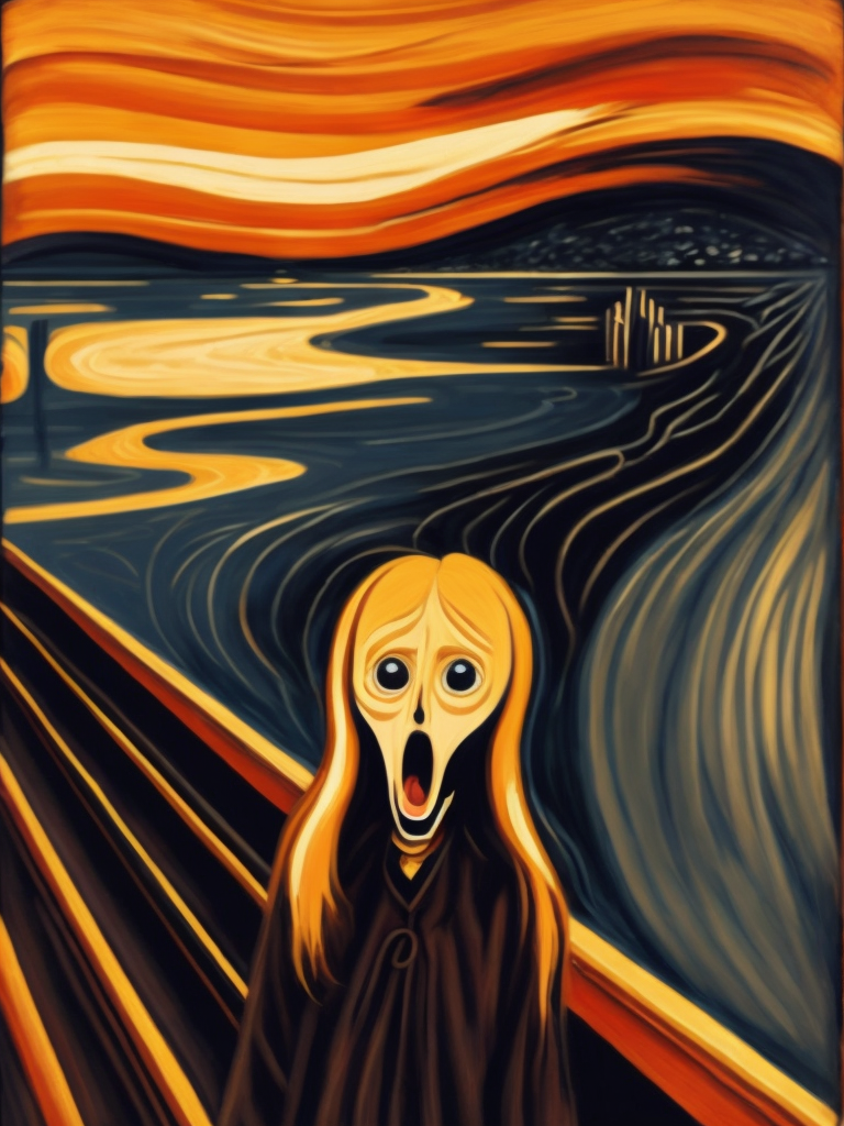 Premium Free ai Images | the scream edvard munch real life