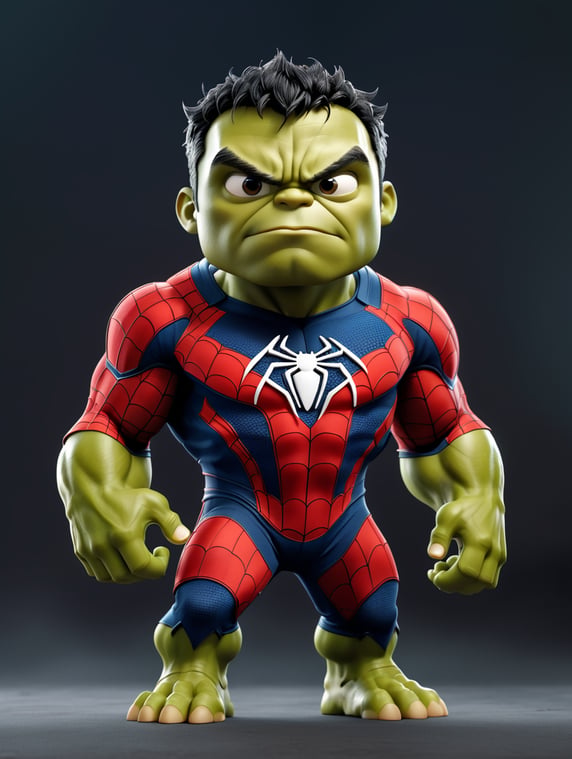 Premium Free ai Images | hulk in the spider man suit