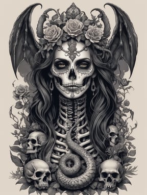 Premium Free ai Images | gorgona with snakes tattoo vector art design ...