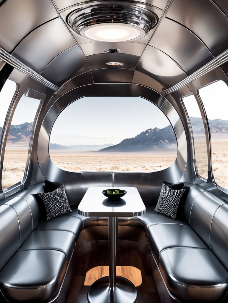 Premium Free ai Images | futuristic airstream trailer