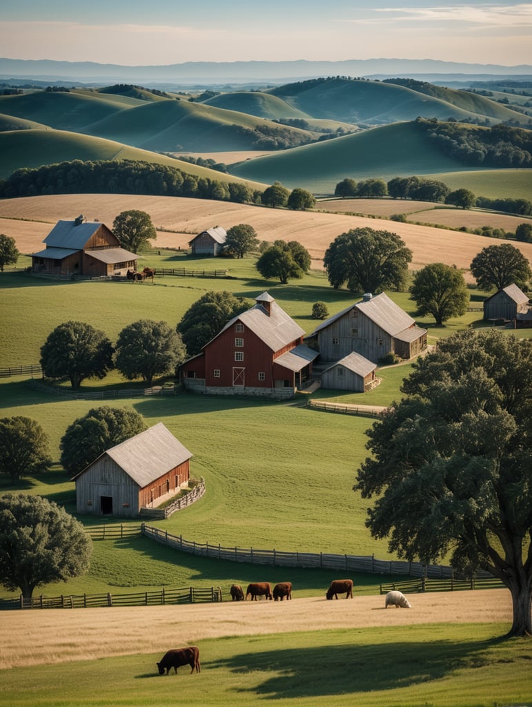 Premium Free ai Images | hirsute in the style of quaint farm with ...