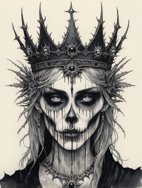 Premium Free ai Images | ink sketches frost art macabre illustration ...