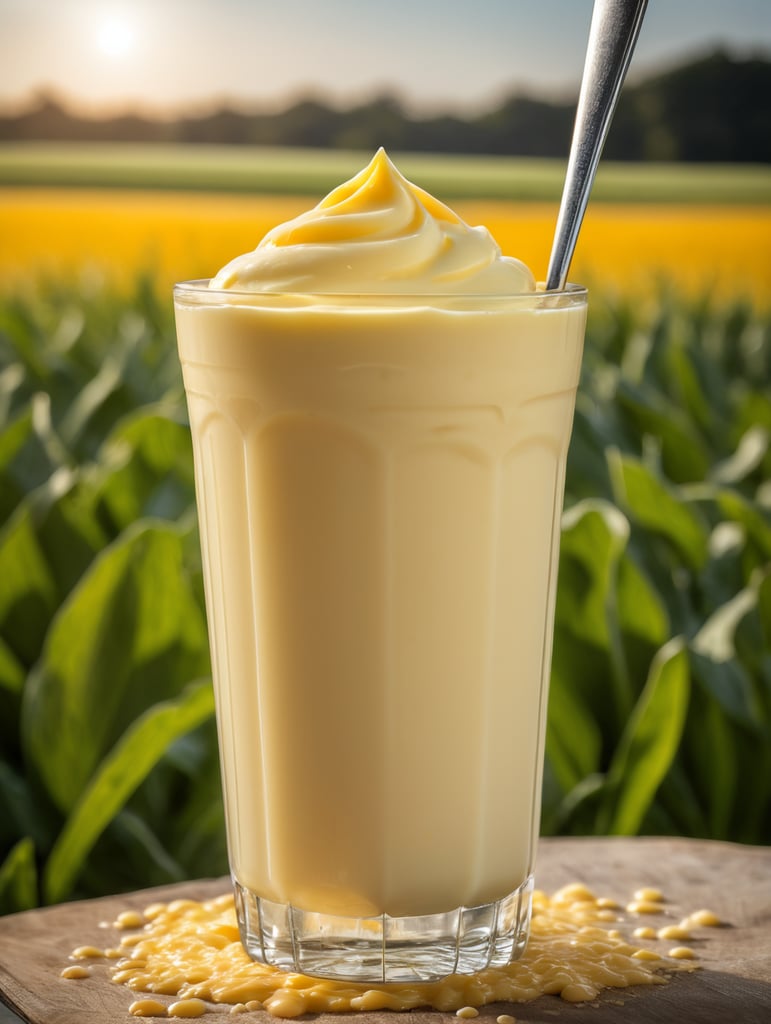 Premium Free ai Images | custard made with egg natural landscape dairy ...