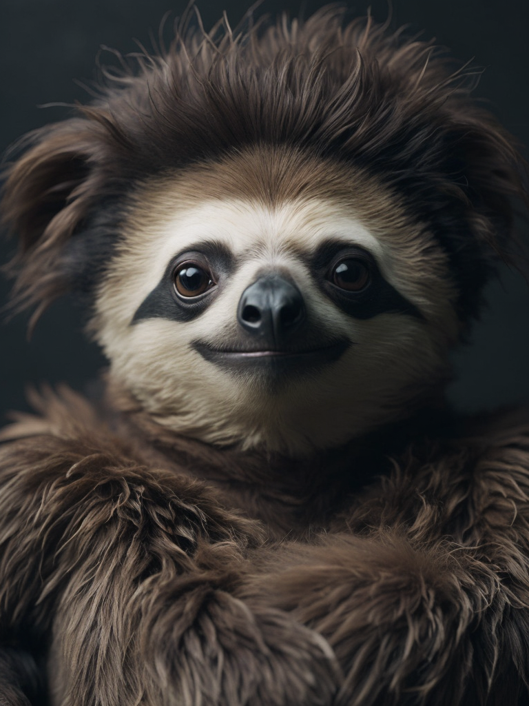 Premium Free ai Images | sloth on the cover of fashion magazine