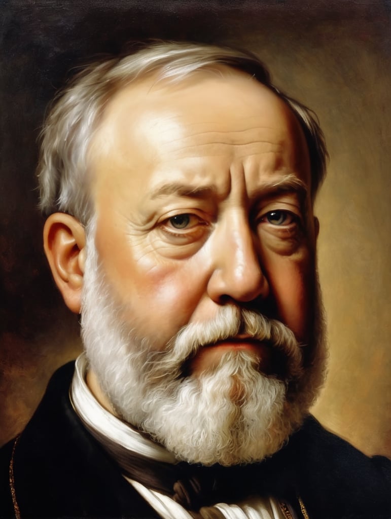 Premium Free ai Images | portrait of benjamin harrison by rembrandt ...