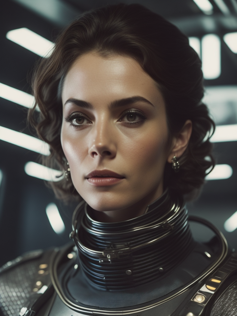 Premium Free ai Images | as female cyborg sci fi film grab ...
