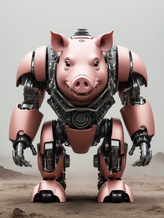 Premium Free ai Images | pig robotics fierce full robots
