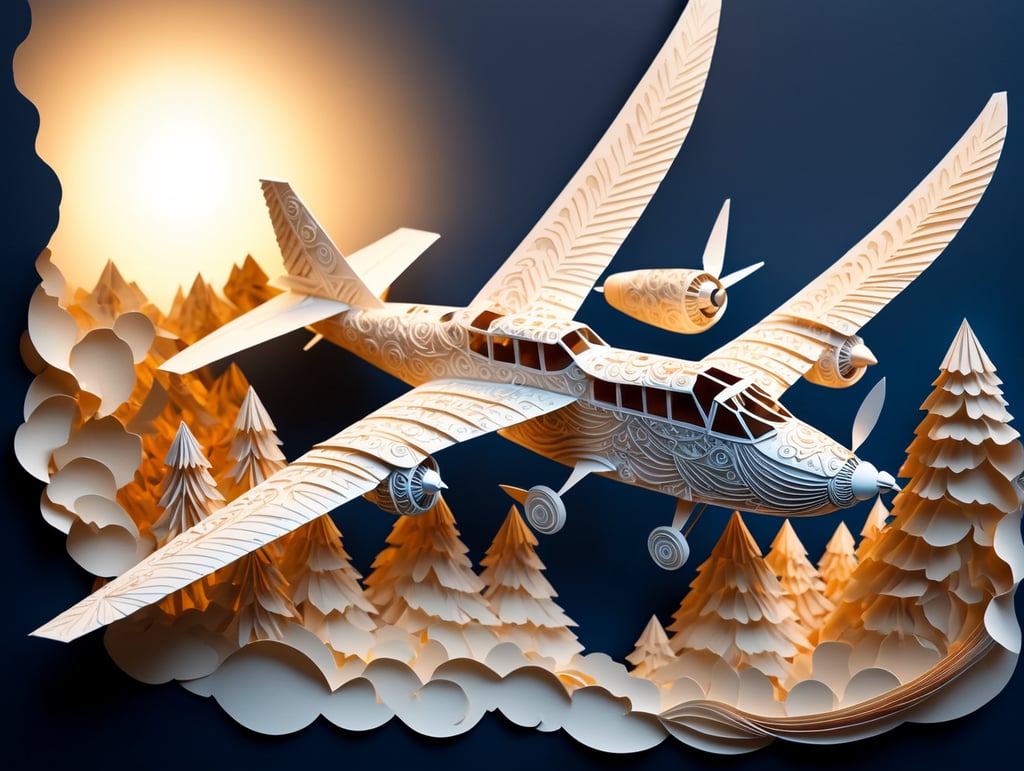 Premium Free ai Images | airplane flying at high altitude highly ...