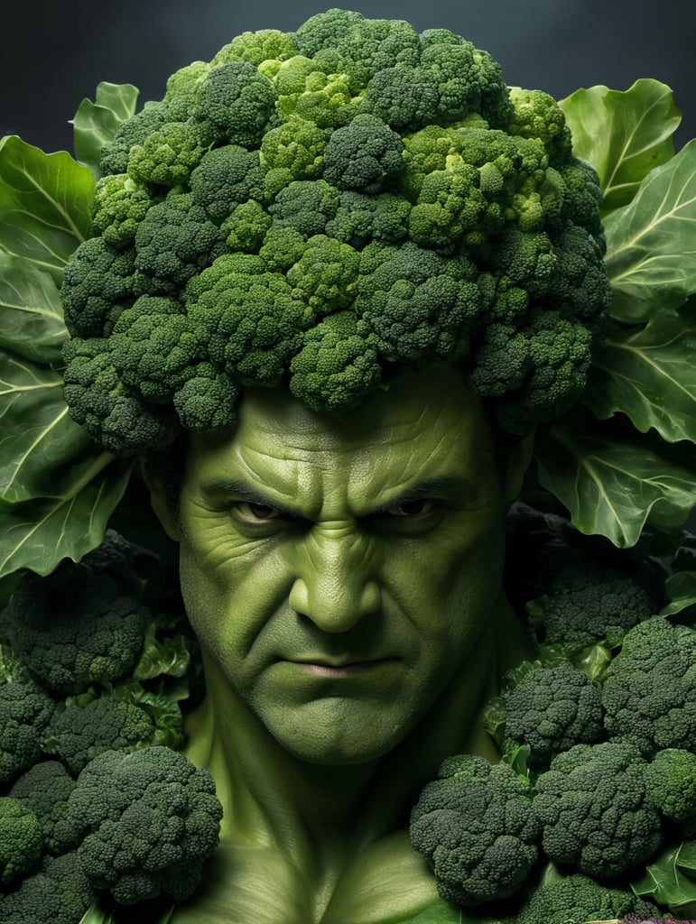 Premium Free ai Images | broccoli human broccoli green broccoli man no ...