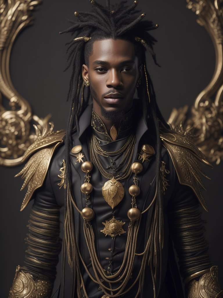 Premium Free ai Images | heartcore prince with dreadlocks dressed in ...