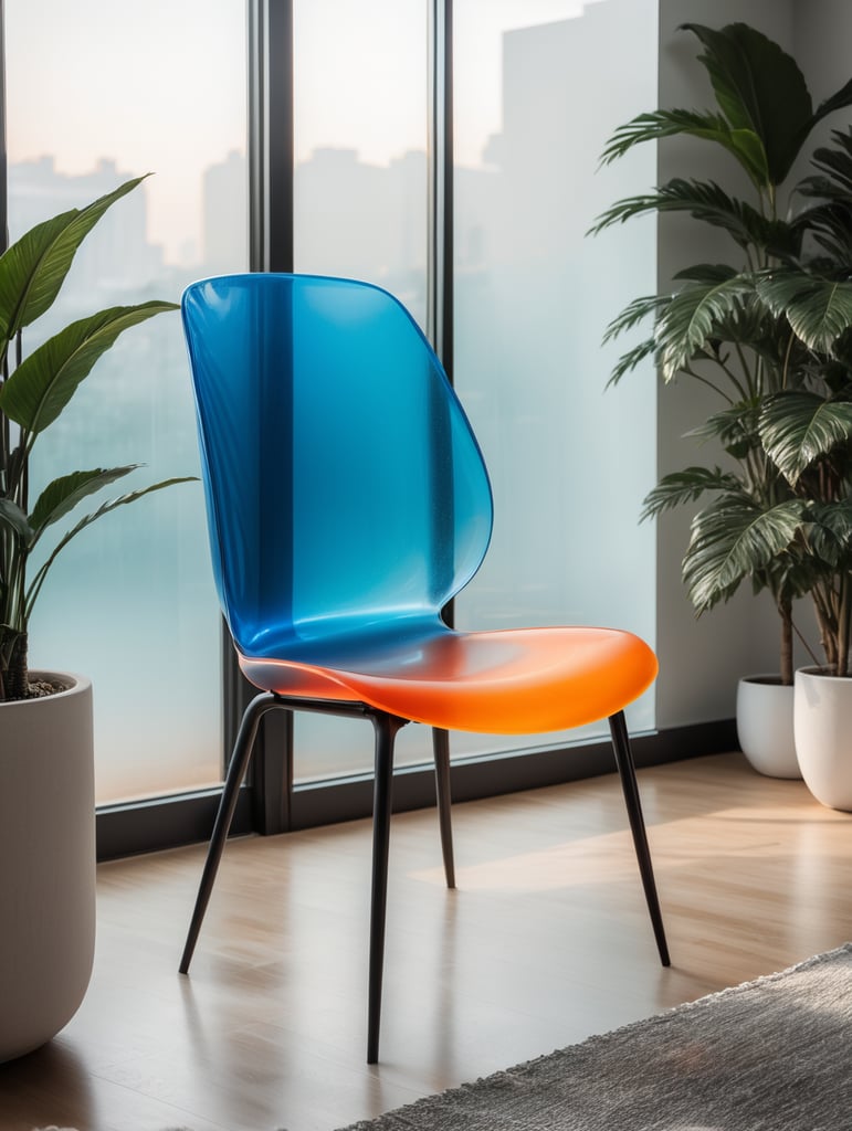 Premium Free ai Images | una silla minimalista contemporanea de ...