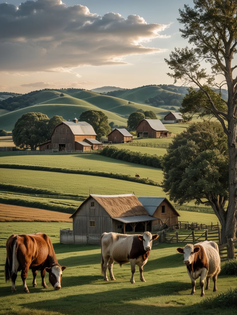 Premium Free ai Images | hirsute in the style of quaint farm with ...