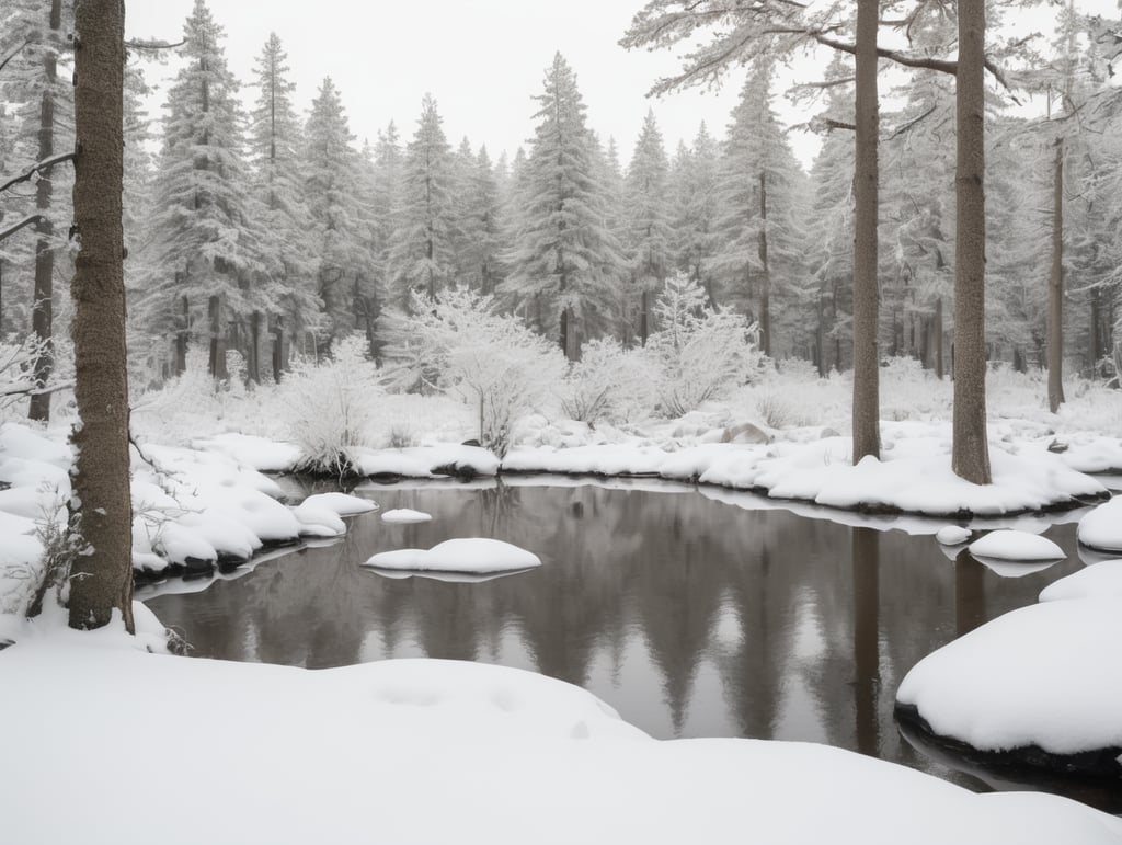 Premium Free ai Images | winter ecosystem