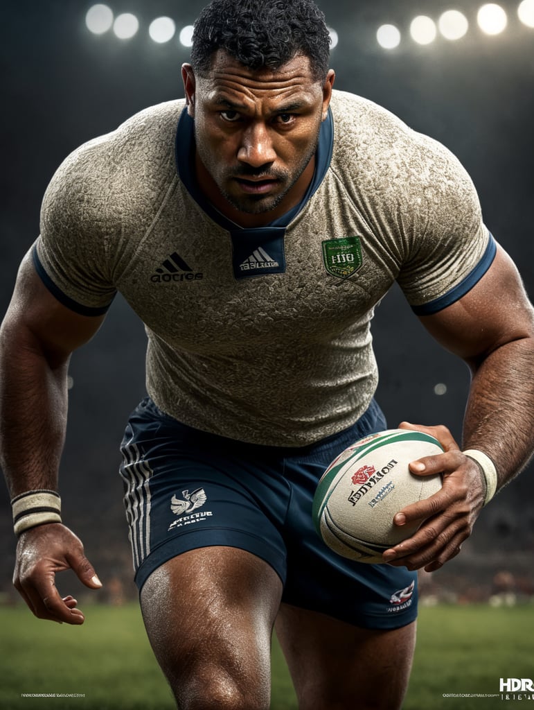 Premium Free ai Images | fijian rugby player