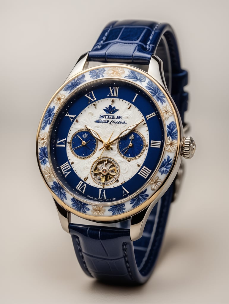 Premium Free ai Images | design fully ceramic porcelain watch with ...