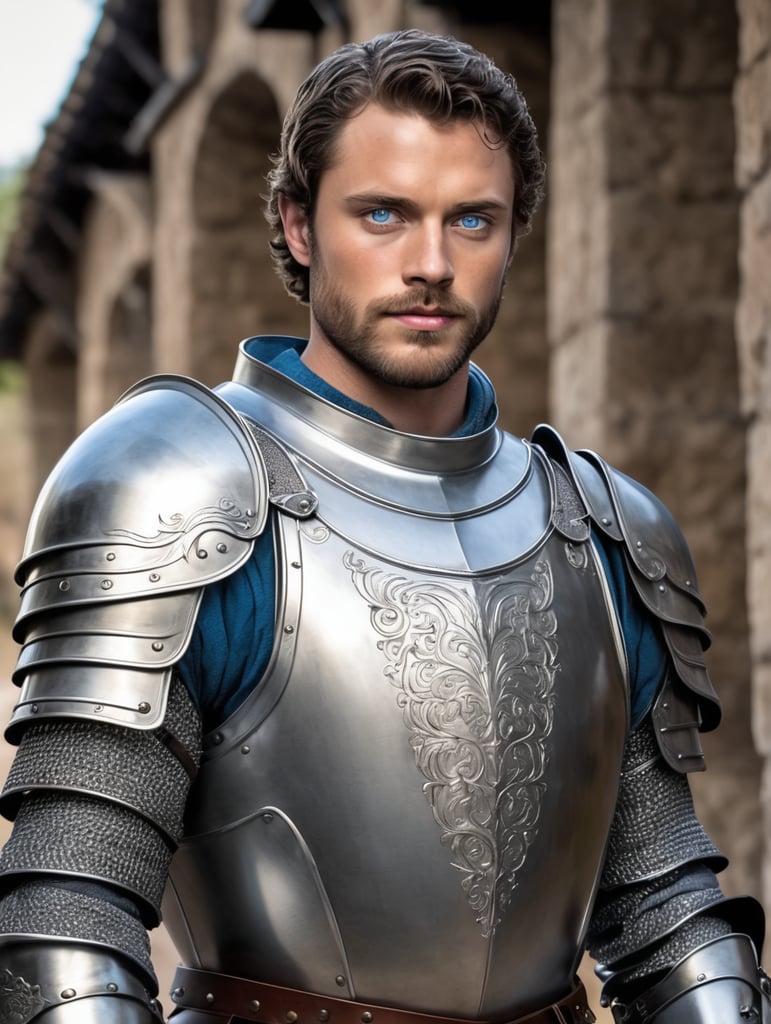 Premium Free ai Images | austin lively is th century knight of average ...