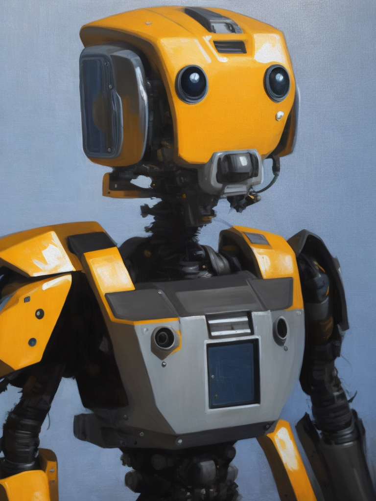 Premium Free ai Images | robot painting on canvas