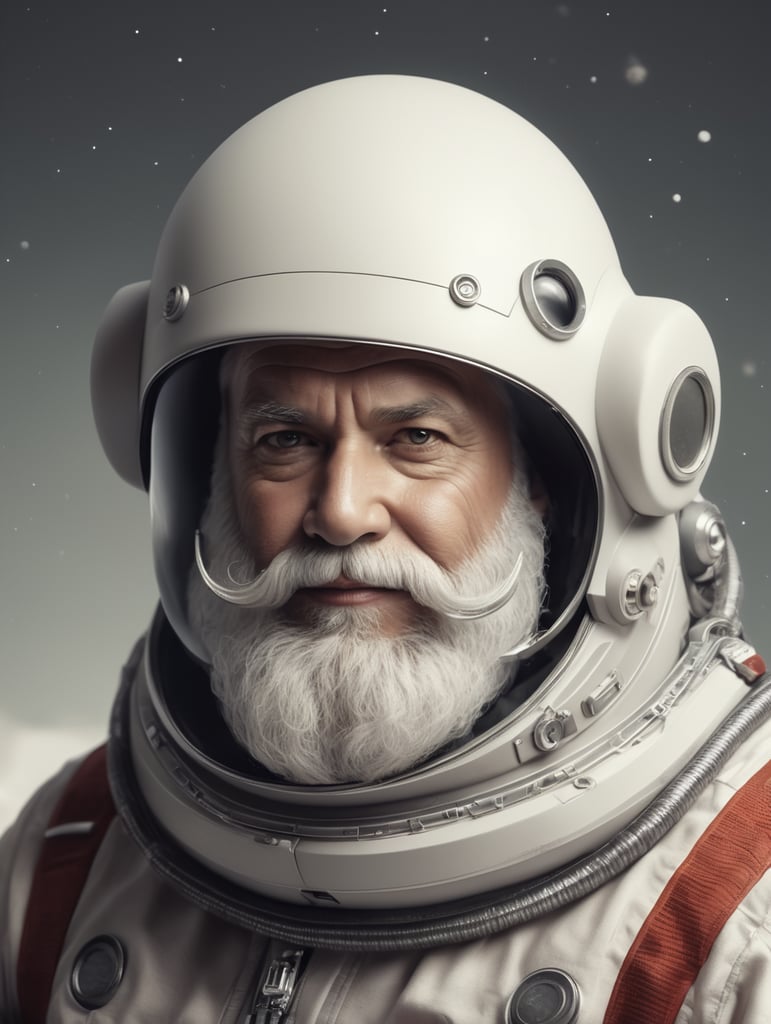 Premium Free ai Images | santa claus in spacesuit