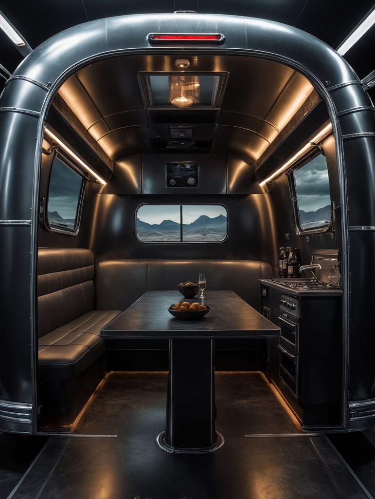 Premium Free ai Images | futuristic airstream trailer