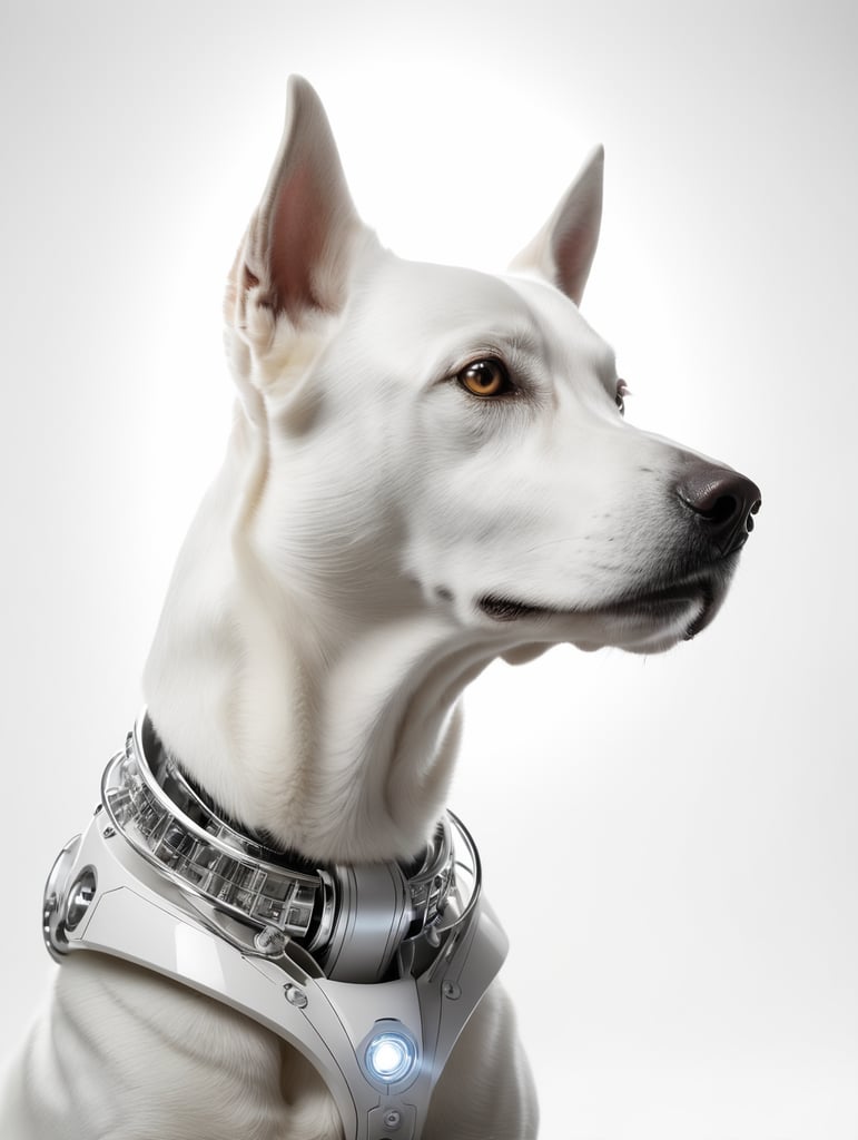 Premium Free ai Images | bionic dog moody