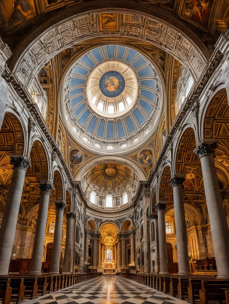Premium Free ai Images | internal artistic impression view of st pauls ...