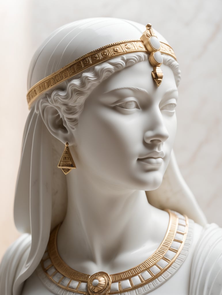 Premium Free ai Images | cleopatra marble statue