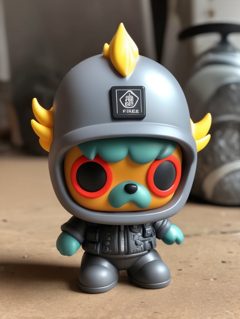Premium Free ai Images | Cute and Cool Fire Head Toy