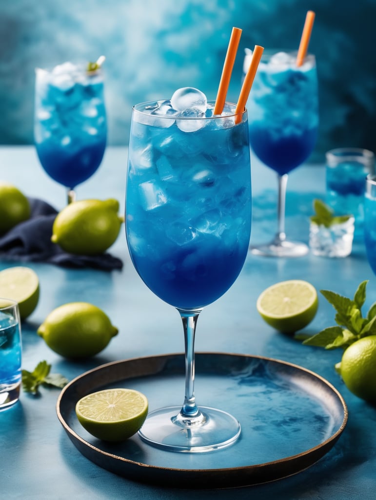 Premium Free ai Images | cocktail blue mist