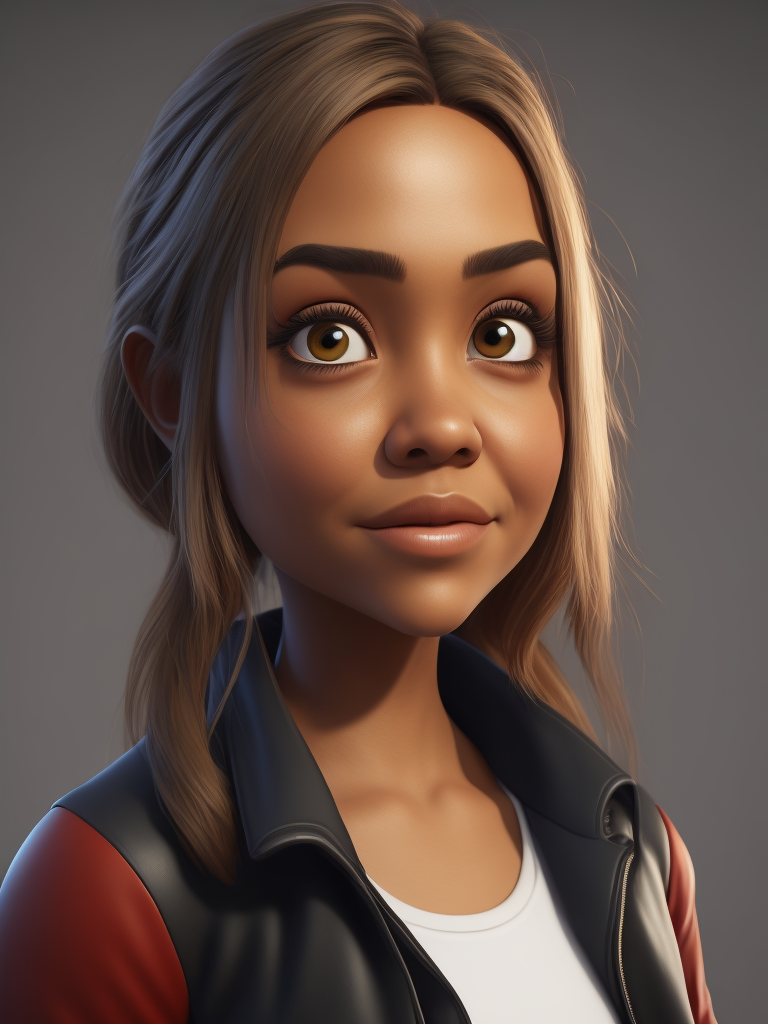 Premium Free ai Images | girl character cartoon disney pixar render ...