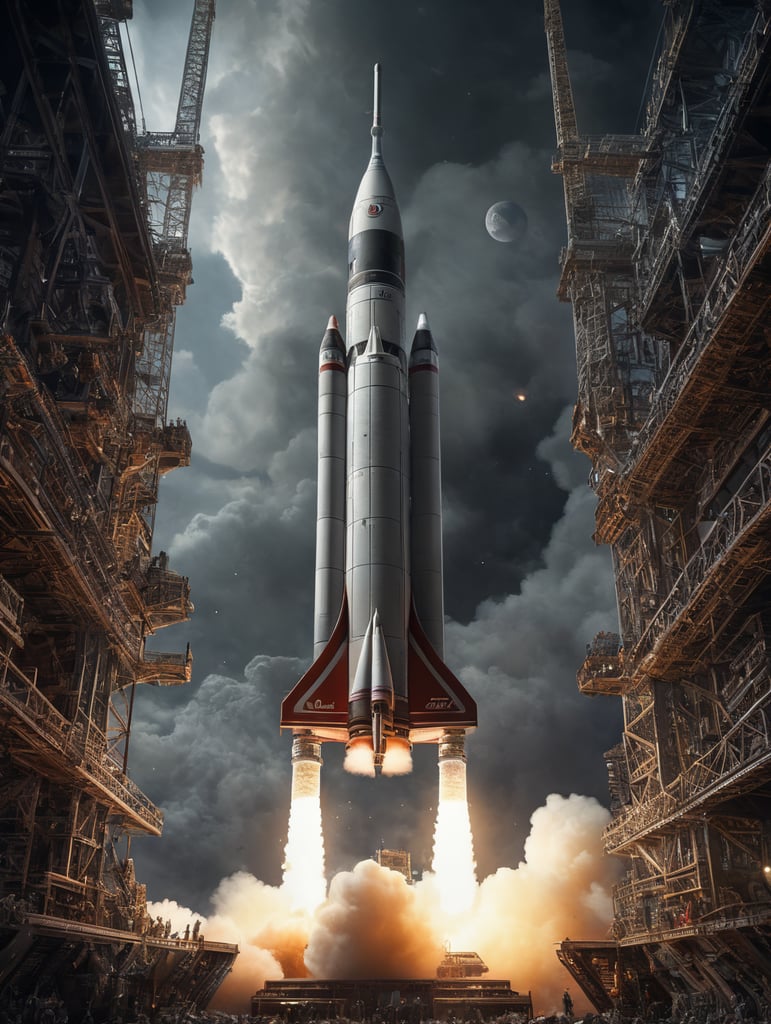 Premium Free ai Images | epic rocket launch