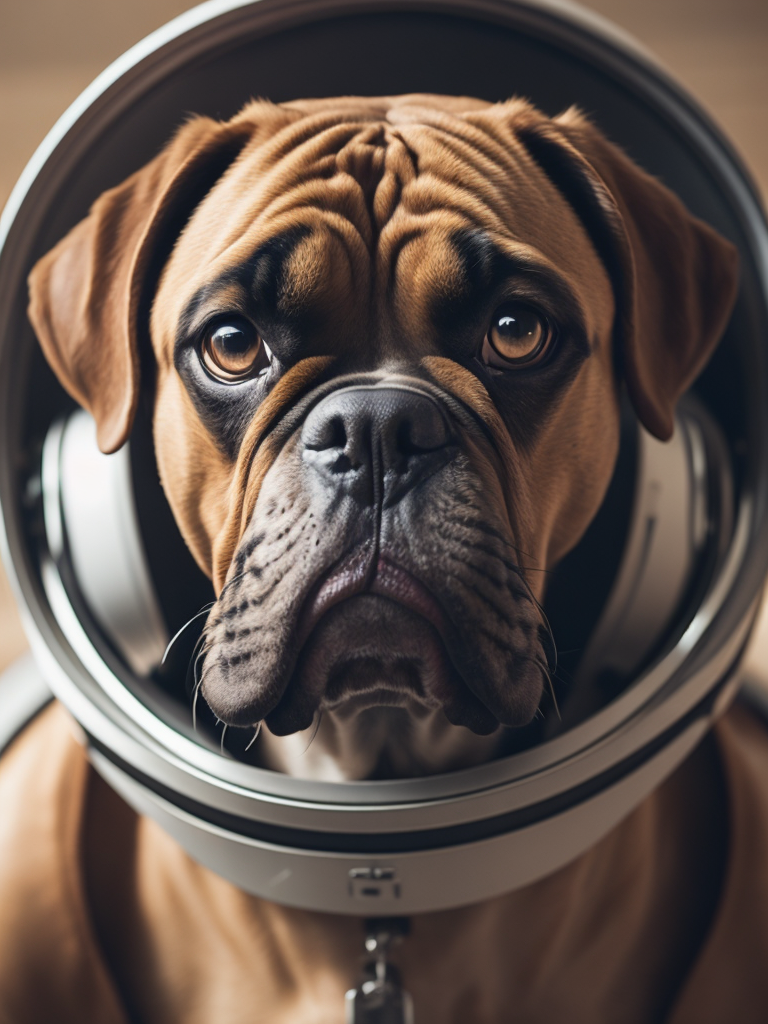 Premium Free ai Images | generate image of female brown boxer dog using ...