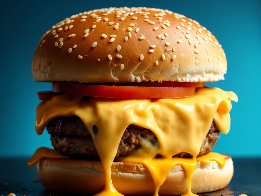 Premium Free ai Images | cheese in the form of burger real cheese ...