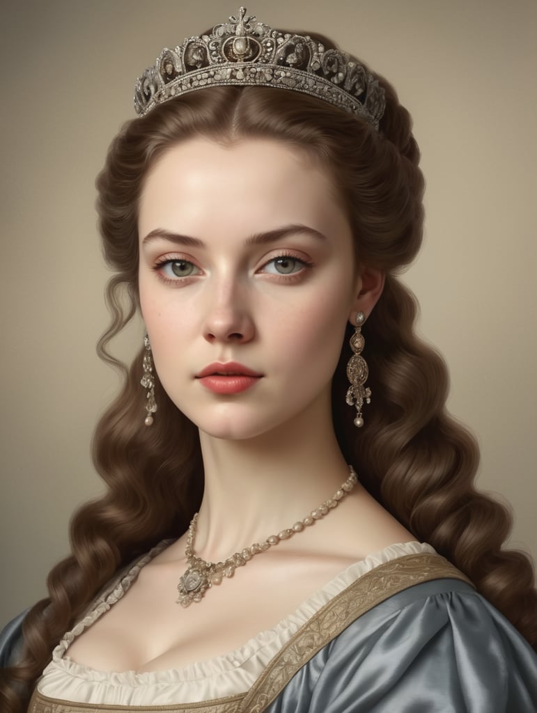 Premium Free ai Images | estilo realista joven bella reina del siglo xvii