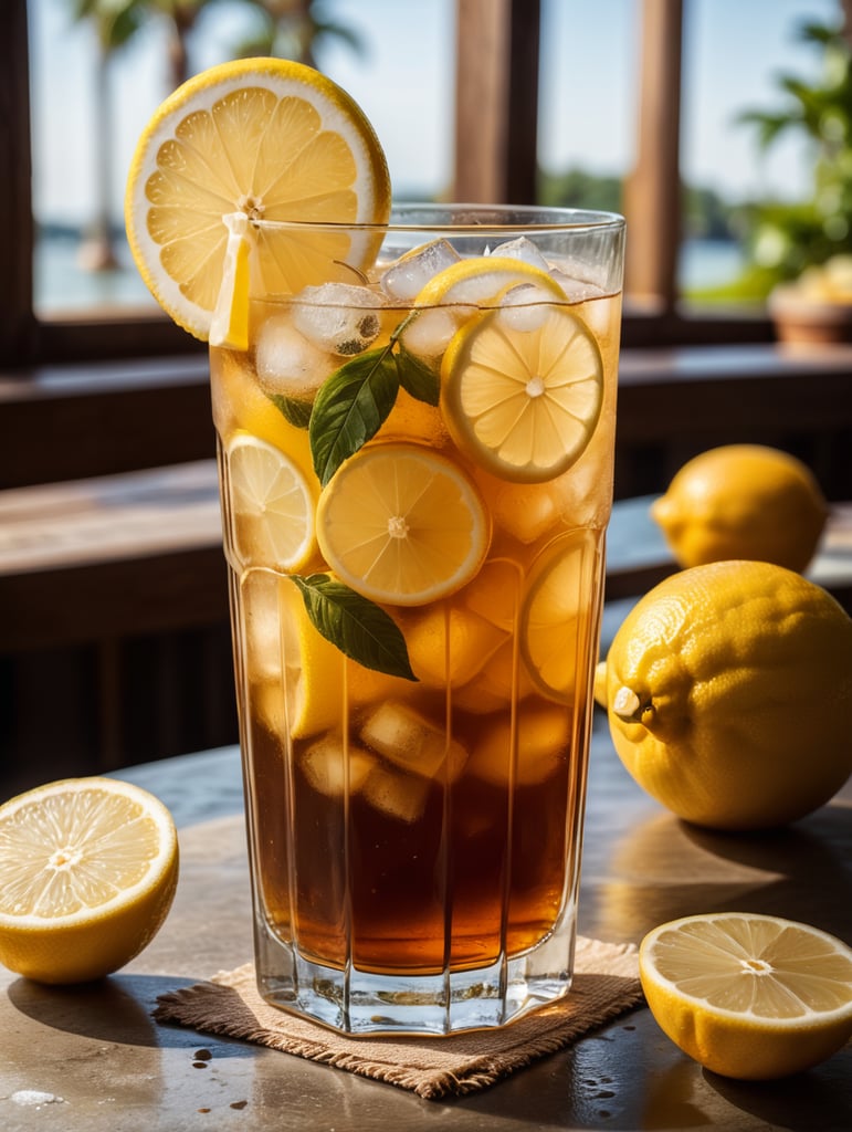 Premium Free ai Images | ice lemon tea