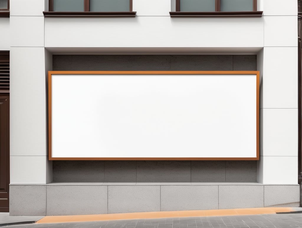 Premium Free ai Images | street white billboard mockup mock up