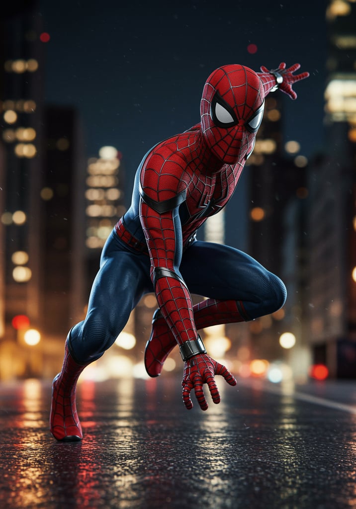 Premium Free ai Images | hyper realistic render of spider man advanced ...