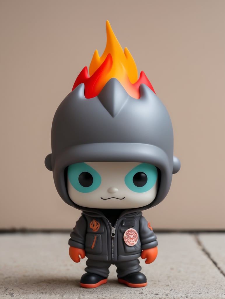 Premium Free ai Images | Cute and Cool Fire Head Toy