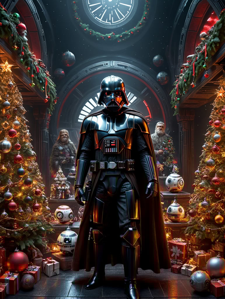 Premium Free ai Images | fun star wars christmas