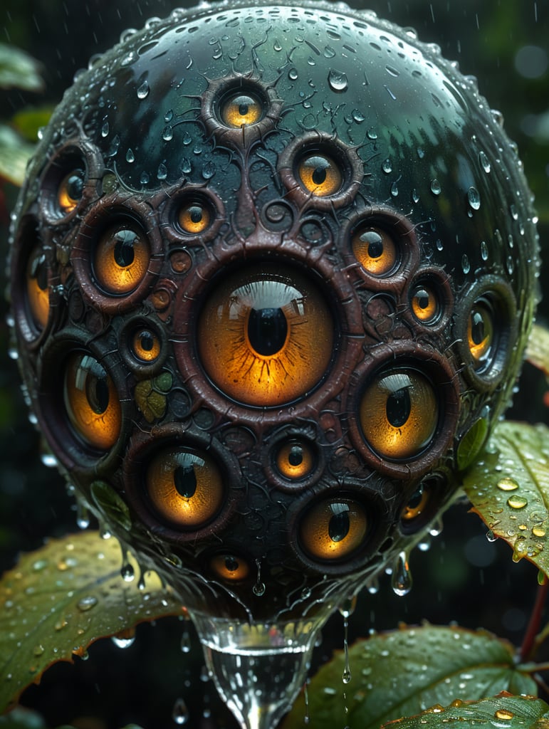 Premium Free ai Images | microcosm in raindrops