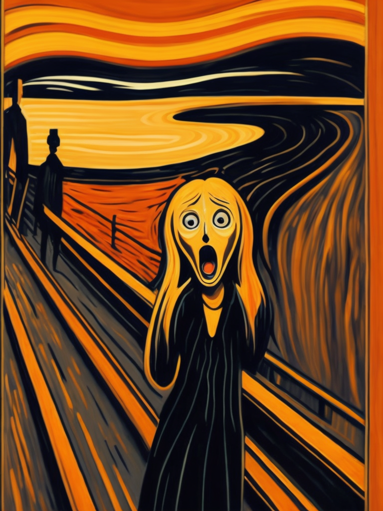 Premium Free ai Images | the scream edvard munch real life
