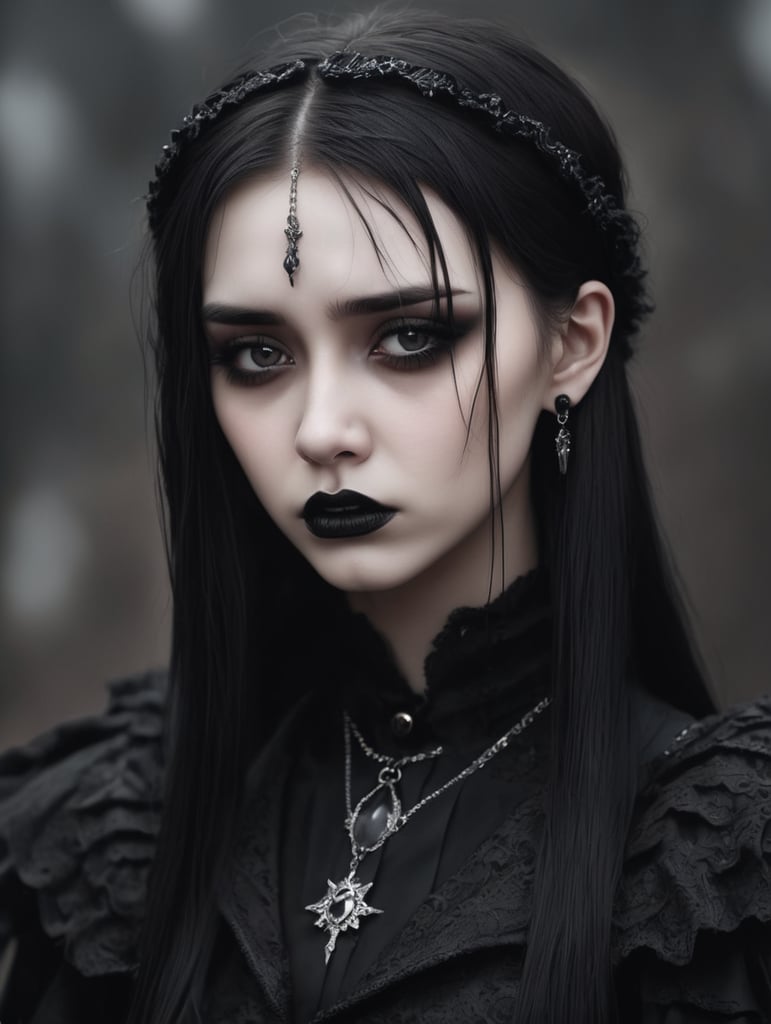 Premium Free ai Images | girl cry dark goth dark background