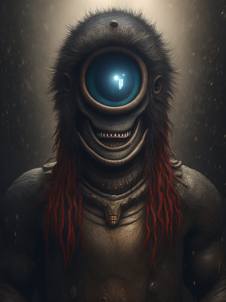 Premium Free ai Images | eternal cyclop monster by junji ito stanley ...