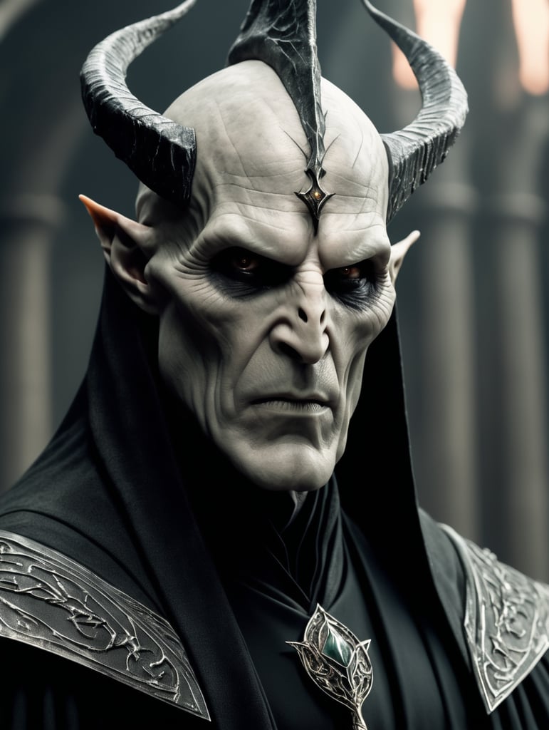 Premium Free ai Images | Shadowed Sorcerer: Voldemort meets Sauron