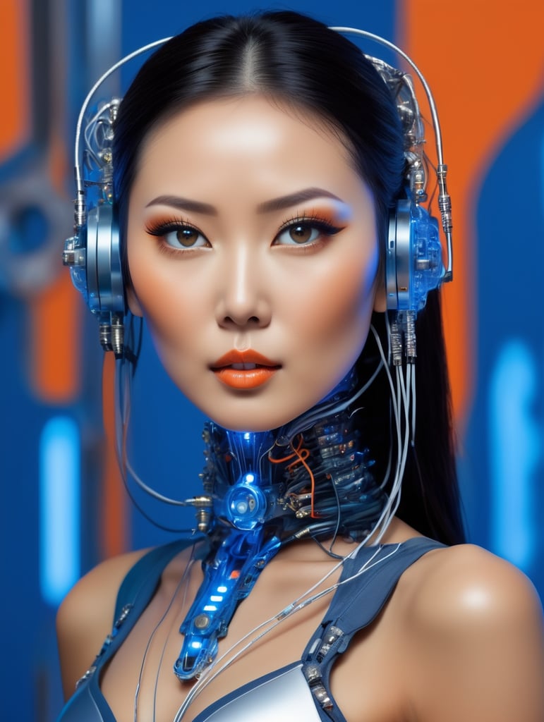 Premium Free Ai Images Beauty Cyborg Wired For Art