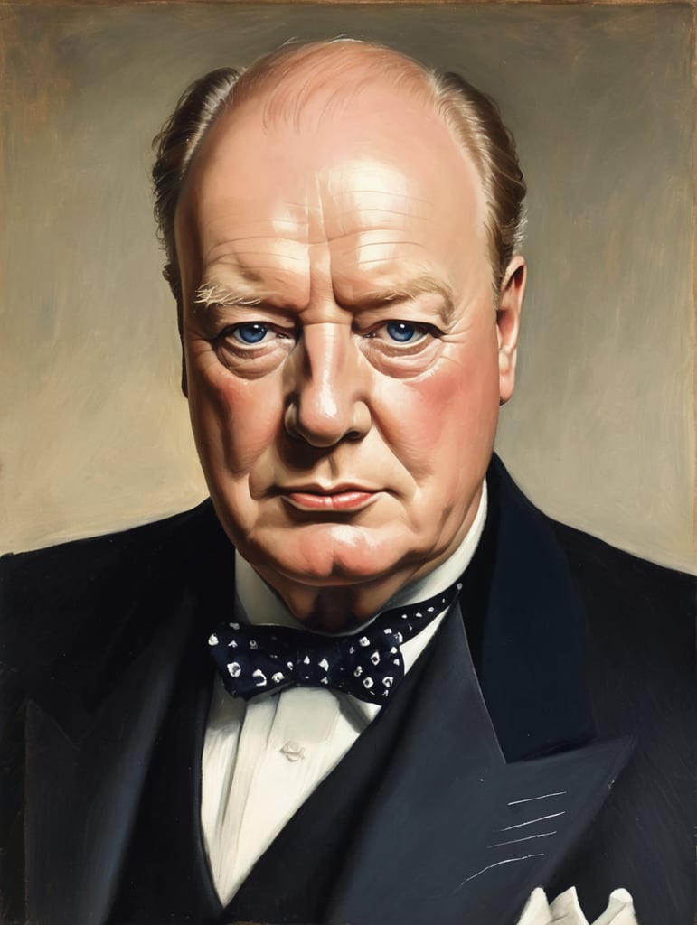 Premium Free ai Images | sir winston churchill was an accomplished ...